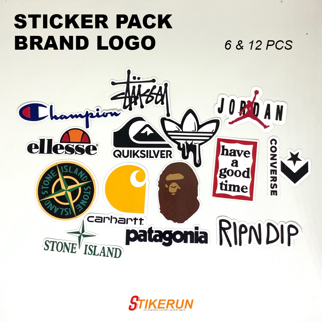 Jual Sticker Pack LOGO BRAND (International) Sticker Vinyl + Laminasi ...