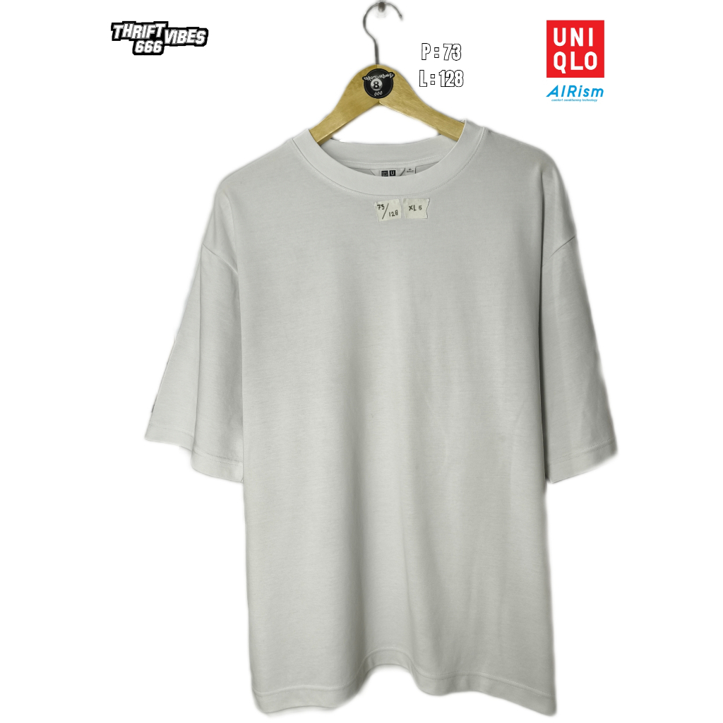Jual Uniqlo Airism Oversize Putih ( XL5 ) | Shopee Indonesia