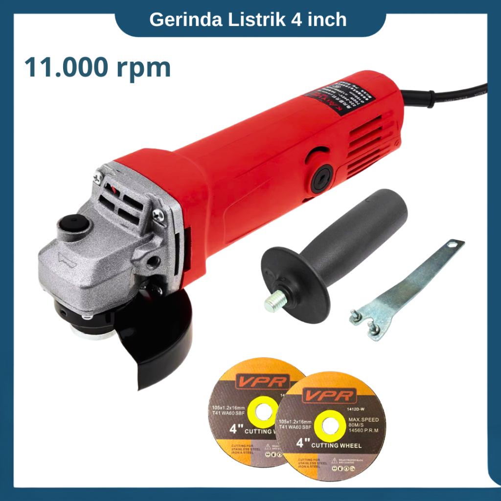 Jual Mesin Gerinda Tangan 4 INCI 100 mm Gerinda Listrik 600W MIGHTY ...
