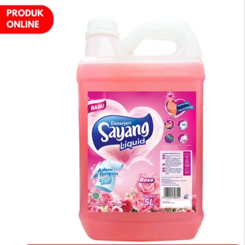 Jual sayang liquid detergen cair aroma rose 5 L jerigen | Shopee Indonesia