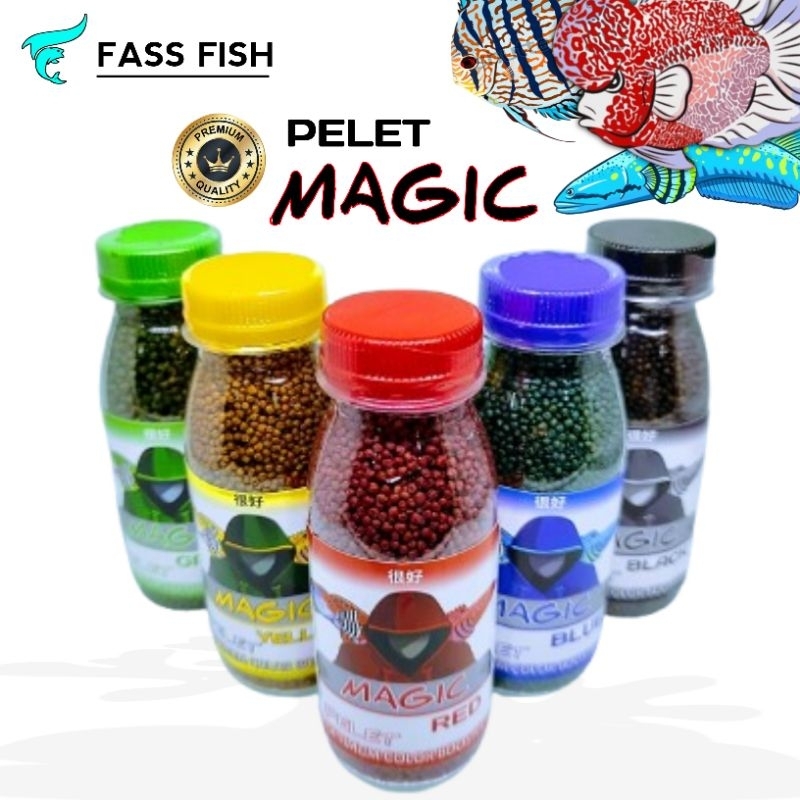 Jual Pelet carophyll & astaxanthin pakan ikan magic blue, red, yellow ...