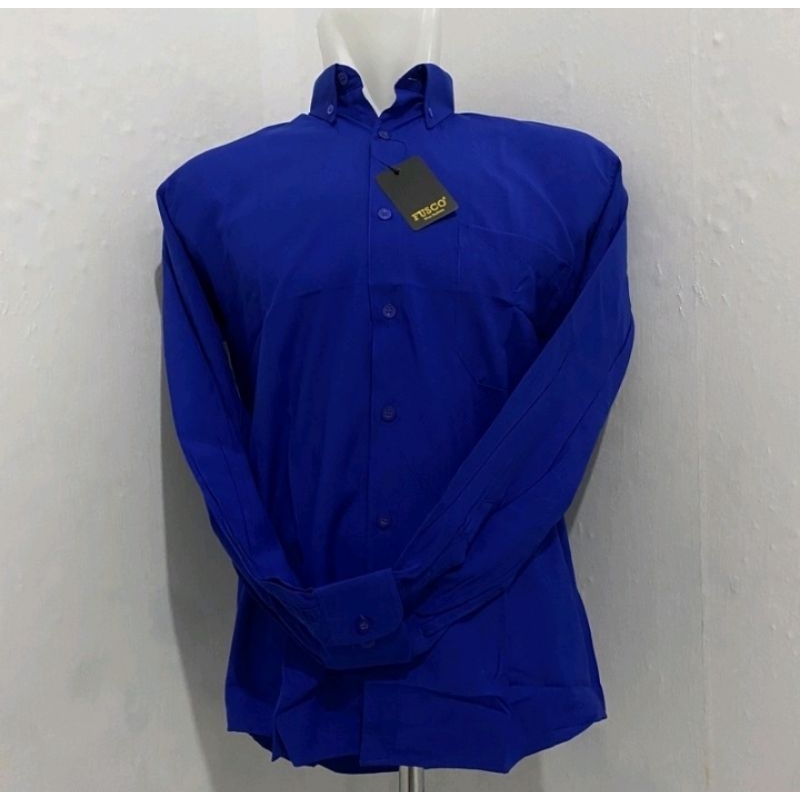 Jual FUSCO Kemeja Formal Reguler Warna BIRU BCA /Kemeja Pria Lengan ...
