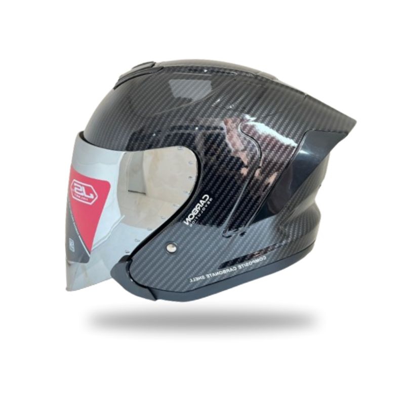 Jual Helm Js armor Carbon - Helm Half face | Shopee Indonesia