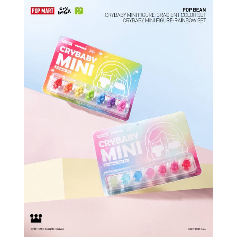 Jual Cry Baby Mini Figure - Rainbow Set ( PopBean PopMart ) | Shopee ...
