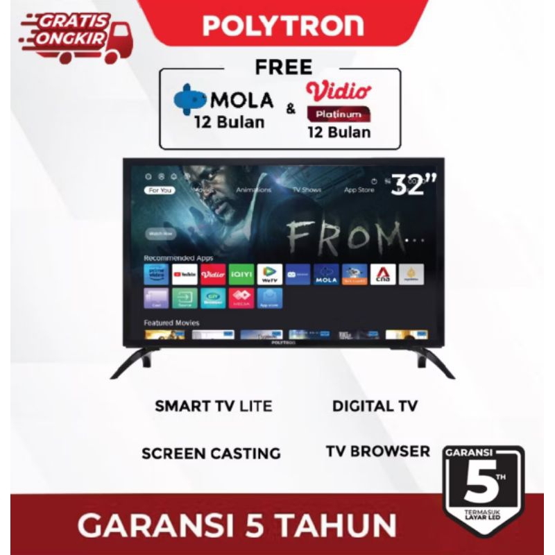 Jual TV POLYTRON 32 INCH SMART DIGITAL TV - BISA YOUTUBE - 32CV1869 ...