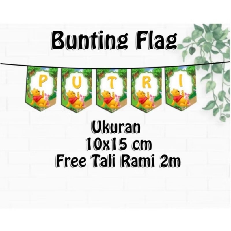 Jual Bunting Flag Huruf Tema Winnie the Pooh | Shopee Indonesia