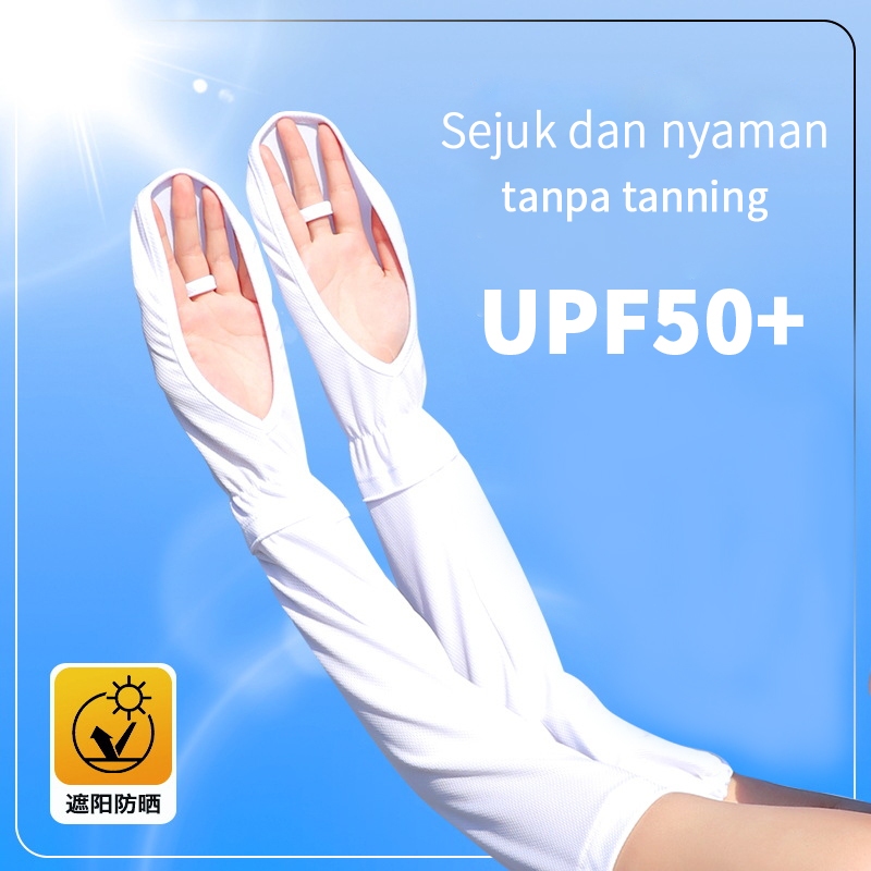 Jual Sarung Tangan Lengan Anti UV Tabir Surya Es Sutra Motor Mobil UPF 50 | Shopee Indonesia