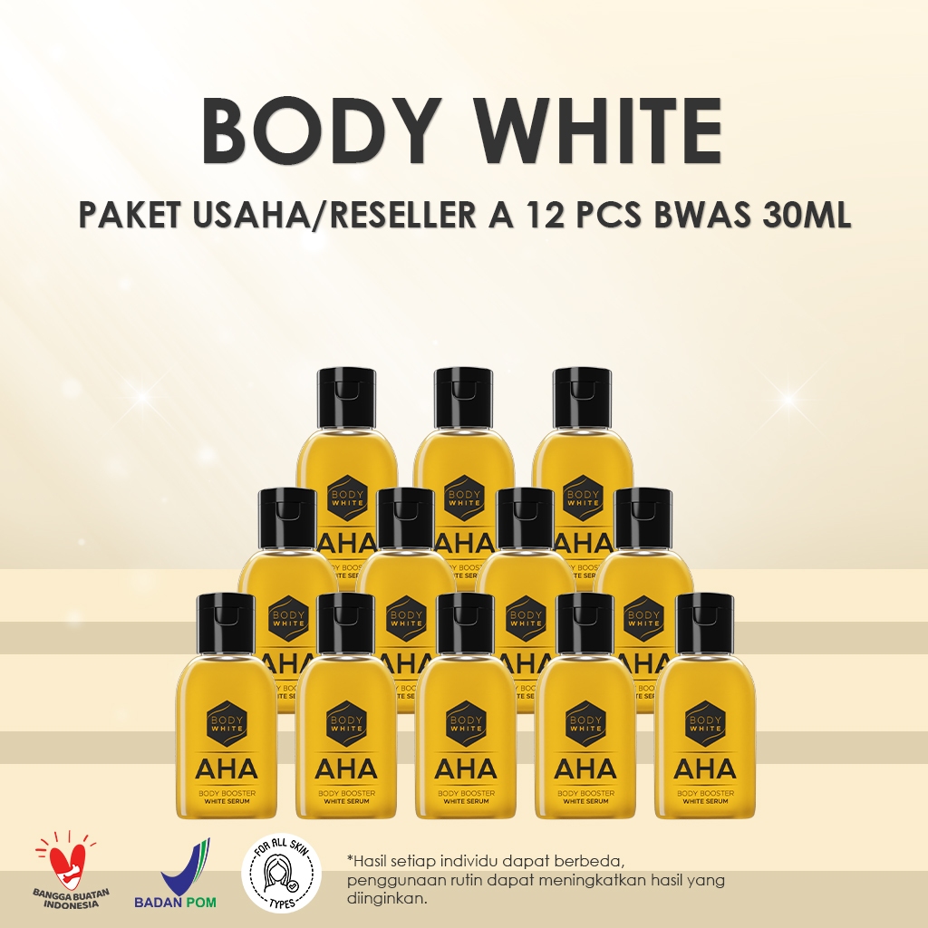 Jual Body White Paket Usaha / Reseller A (AHA Body Booster Serum 30ml ...