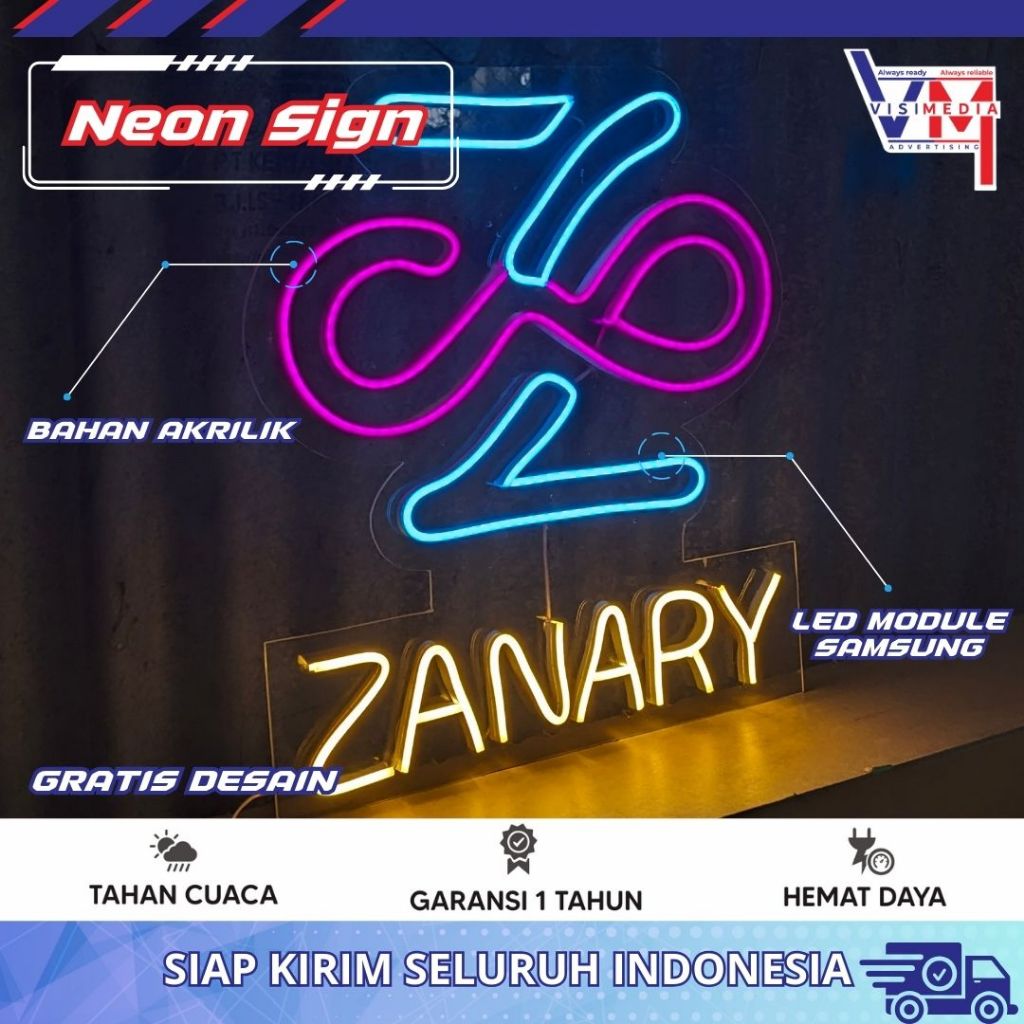 Jual Custom Neon Sign Neon Flex Acrylic LED Module Samsung Cocok Untuk ...