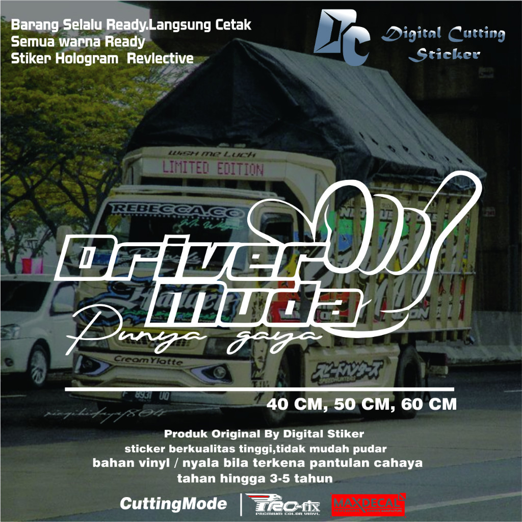 Jual STIKER KACA SAMPING,DRIVER MUDA PUNYA GAYA,TANGAN OLENG,DRIVER ...