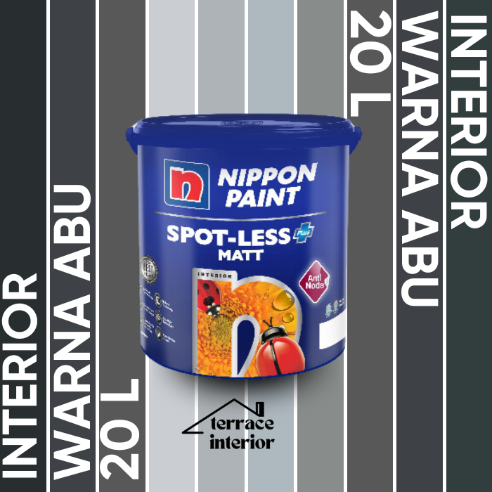 Jual Cat Tembok Nippon Paint Spotless Plus Matt Interior Warna Abu 20 ...