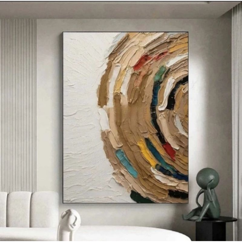 Jual lukisan dinding abstrak tekstur modern art | Shopee Indonesia