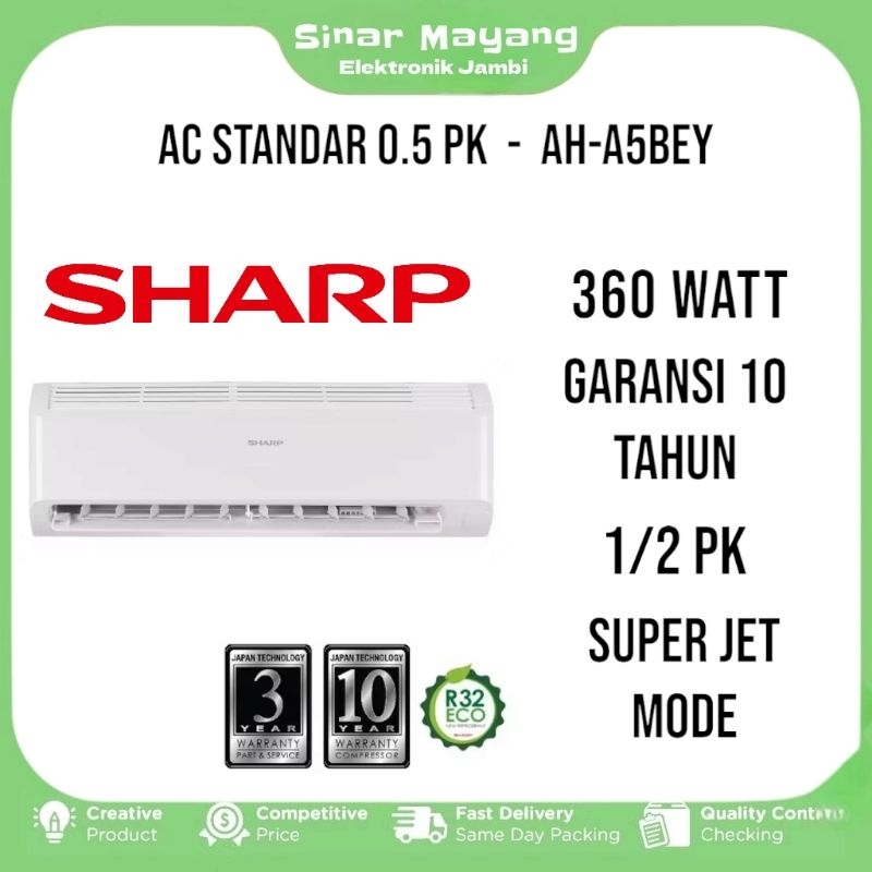 Jual AC SHARP AH-A5BEY/ AC SHARP 1/2 PK/ Garansi Resmi SHARP | Shopee Indonesia