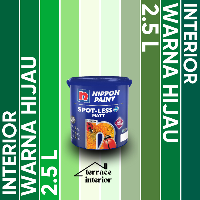 Jual Cat Tembok Nippon Paint Spotless Plus Matt Interior Warna Hijau 2. ...