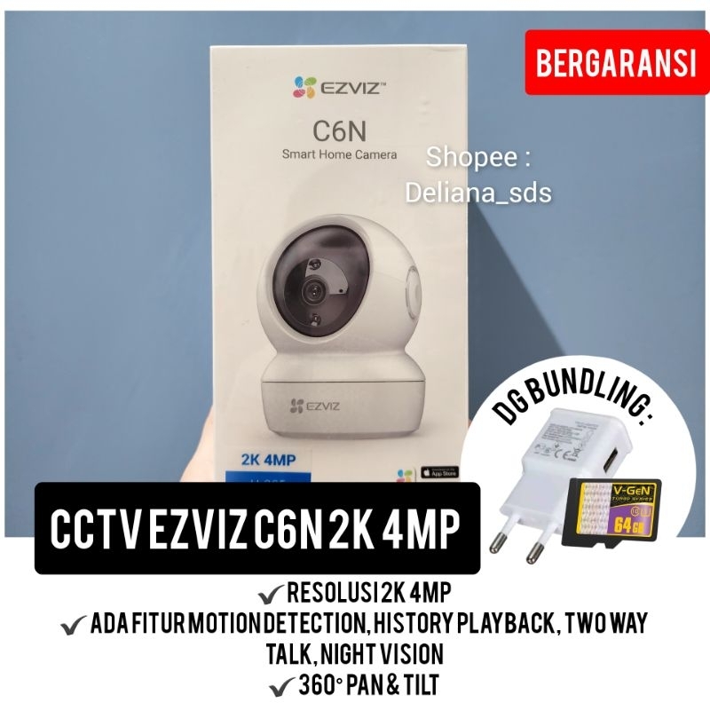 Jual Cctv Portable Ezviz C6N 2K 4MP Garansi Resmi 1 Tahun Cctv Ezviz ...
