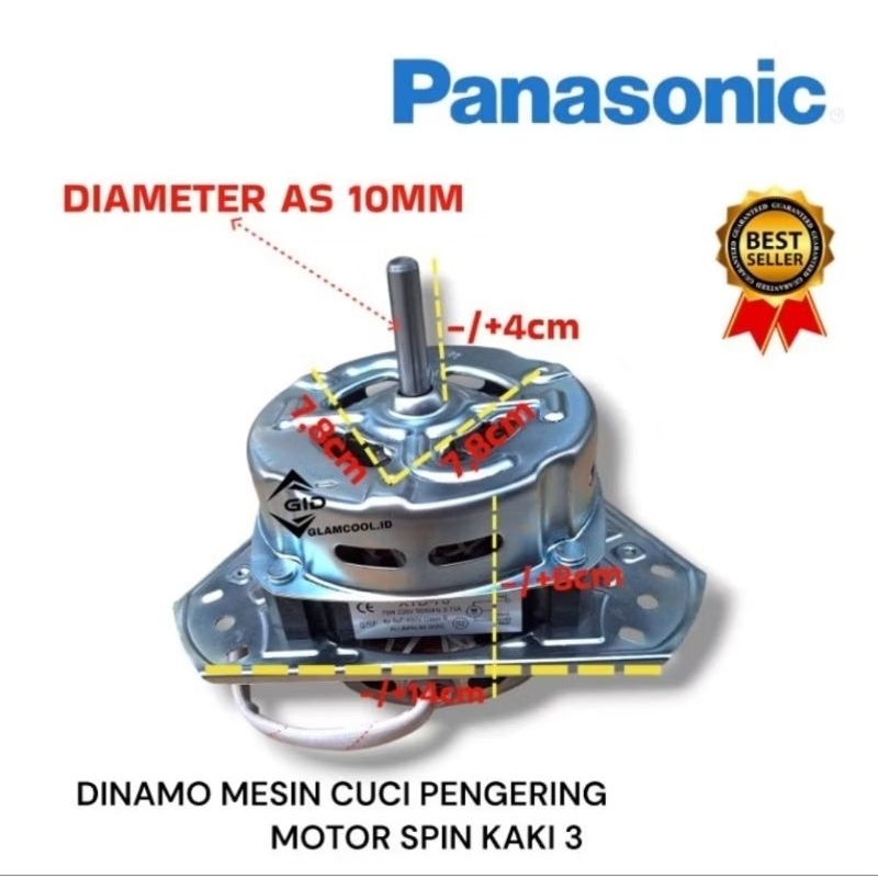Jual DINAMO PENGERING MESIN CUCI PANASONIC MOTOR SPIN KAKI 3 AL | Shopee Indonesia