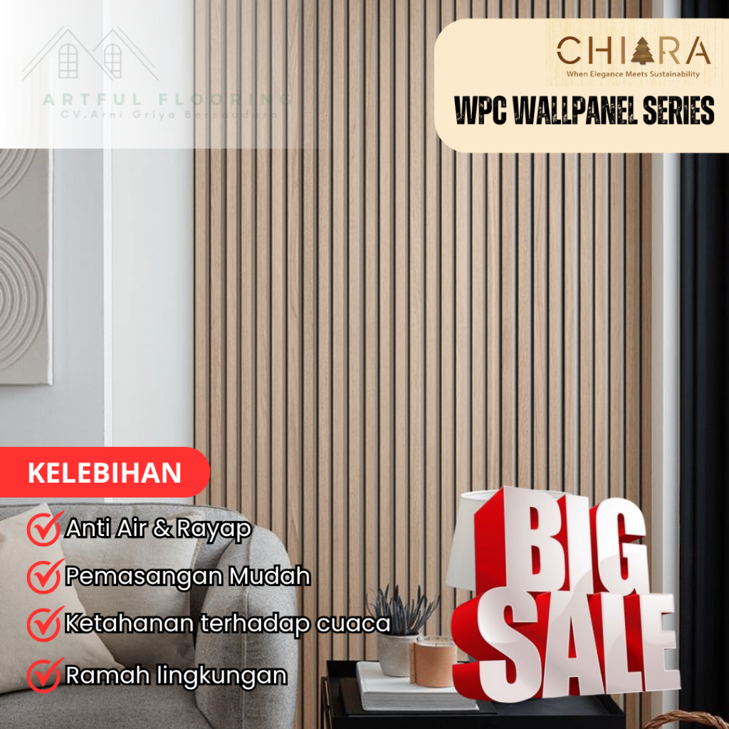 Jual Wallpanel Dinding PVC/Kisi Kisi Panel Chiara Series-Tebal 9mm ...
