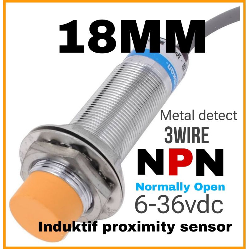 Jual sensor proximity LJ18A3-8-Z/BX induktif detect logam NPN NO 6-36v 12v 24v | Shopee Indonesia