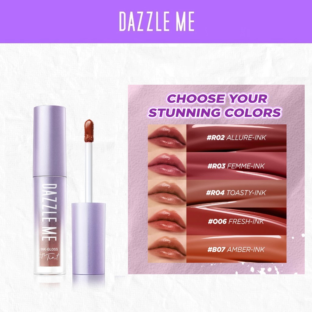 Jual Dazzle Me Lip Tint Ink-Gloss Lip Tint Long Lasting & High ...