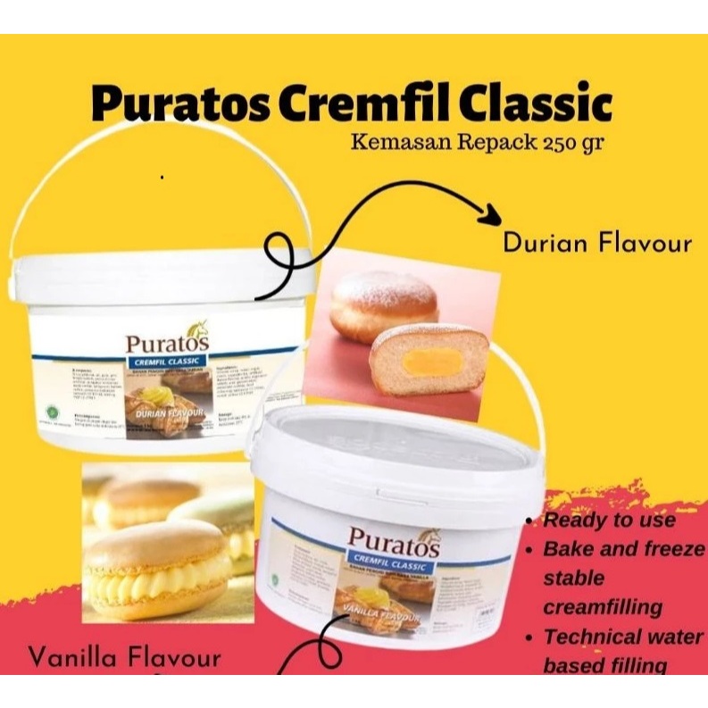 Jual PURATOS CREMFIL CLASSIC/FILLING SELAI REPACK 250GR | Shopee Indonesia
