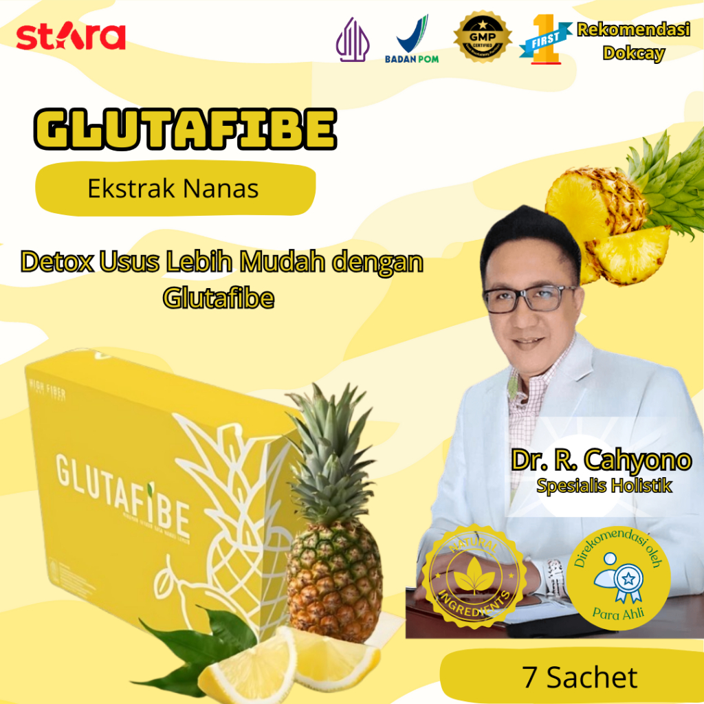 Jual GLUTAFIBE Original Minuman Detox Usus Pelancar BAB Rekomendasi Dokter Cahyo | Shopee Indonesia