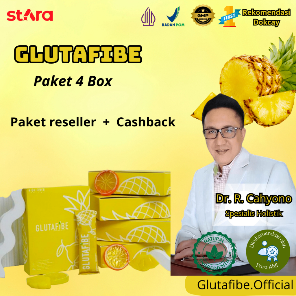 Jual Glutafibe dr Cahyo 4 Box [ Untuk 1 Bulan dan Akses Order ke Pusat serta Cashback] Official ...
