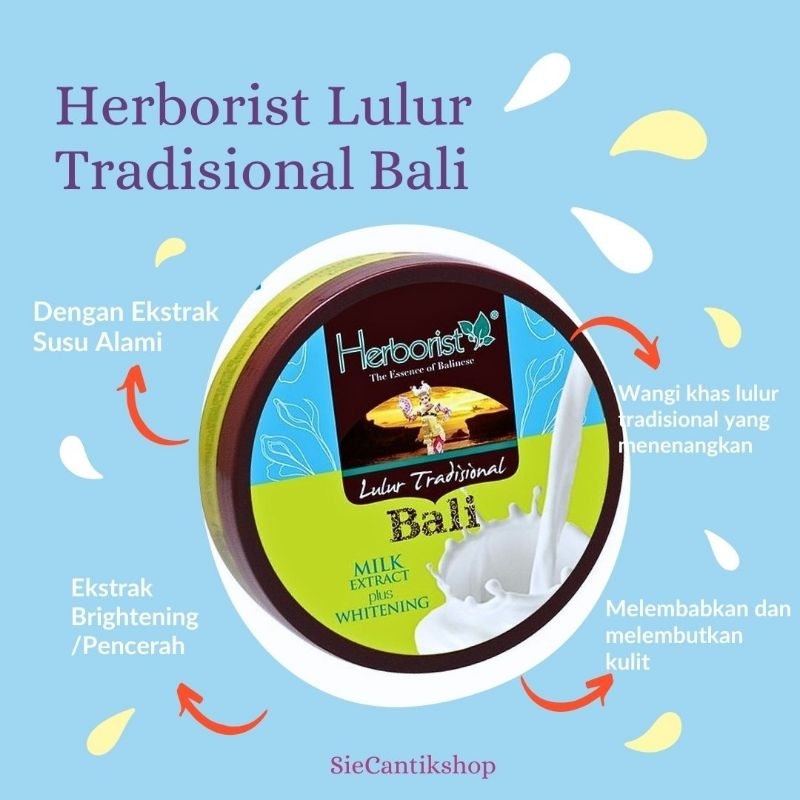 Jual Herborist Lulur Tradisional Bali Milk Extract 100g | Shopee Indonesia