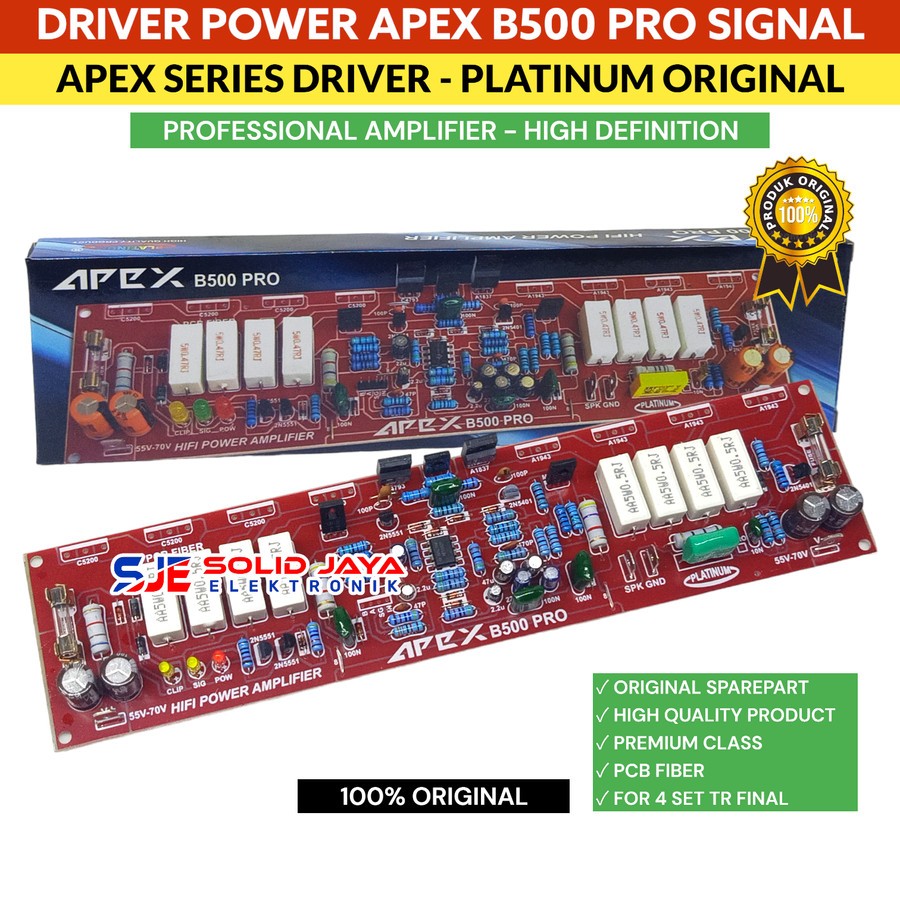 Jual KIT DRIVER POWER APEX B500 PRO MONO AMPLIFIER AMPLI SOUND SYSTEM AUDIO B-500 B500 PRO ...