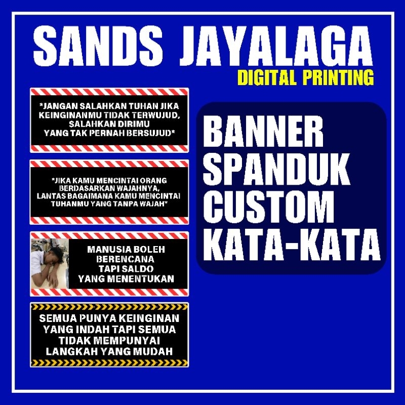 Jual SPANDUK BANNER KATA KATA CUSTOM SPANDUK KATA KATA SPANDUK BIS ...