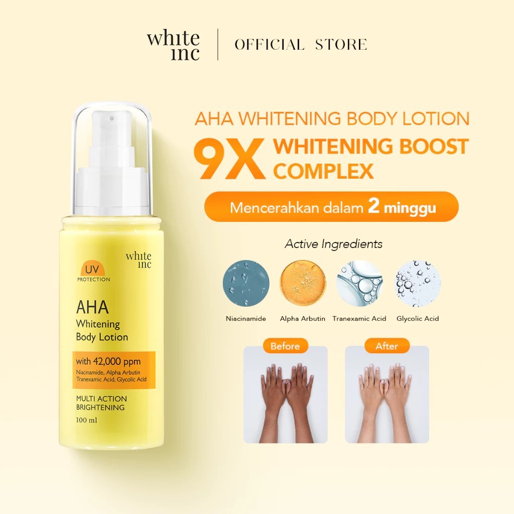Jual WHITEINC AHA Body Lotion to Whitening & Moisturising | Hand Body ...