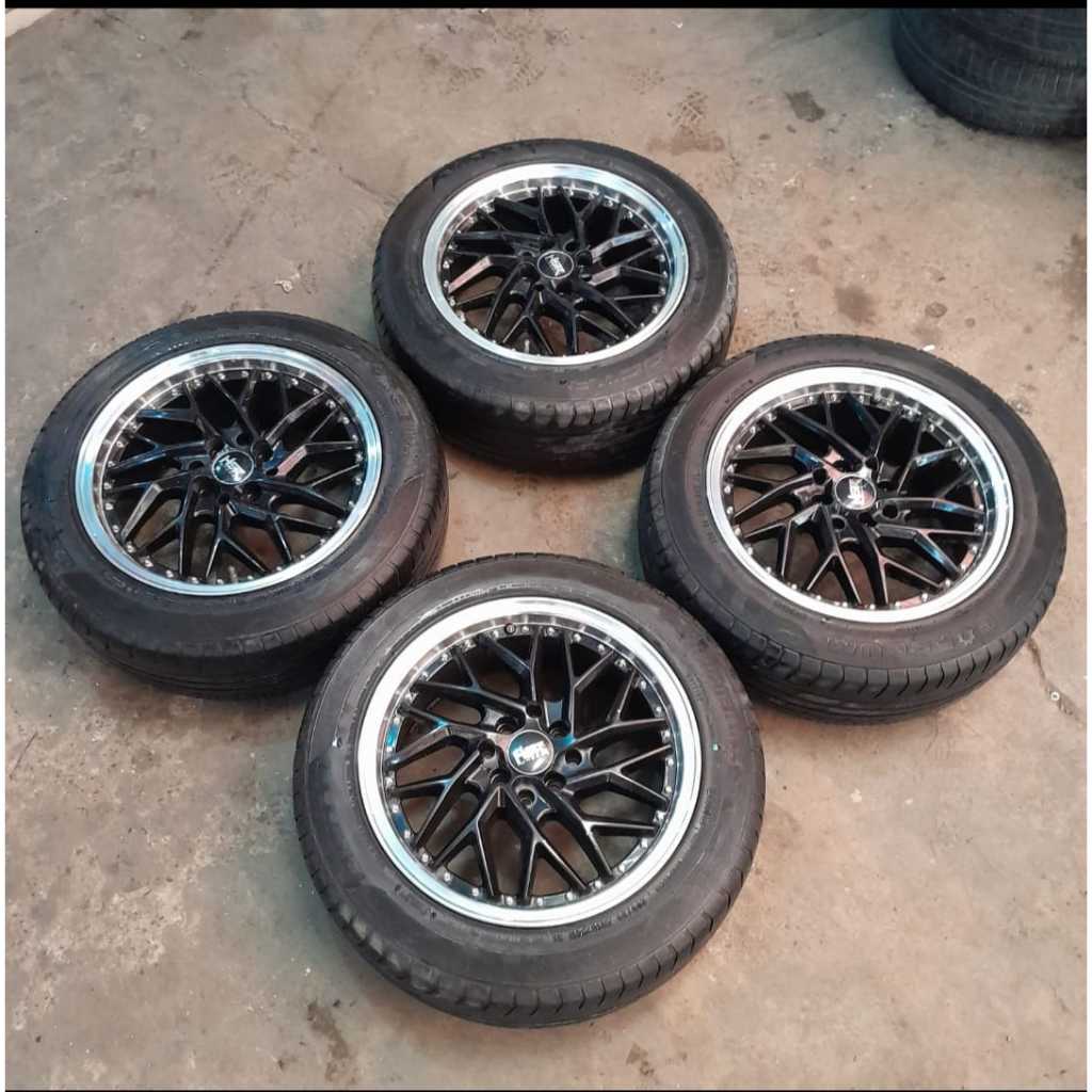 Jual VELG MOBIL BEKAS RACING SEPULU HSR RING 16 LUBANG PCD 4X100 4X114 B/P BAN 205 55 R16 BUAT ...