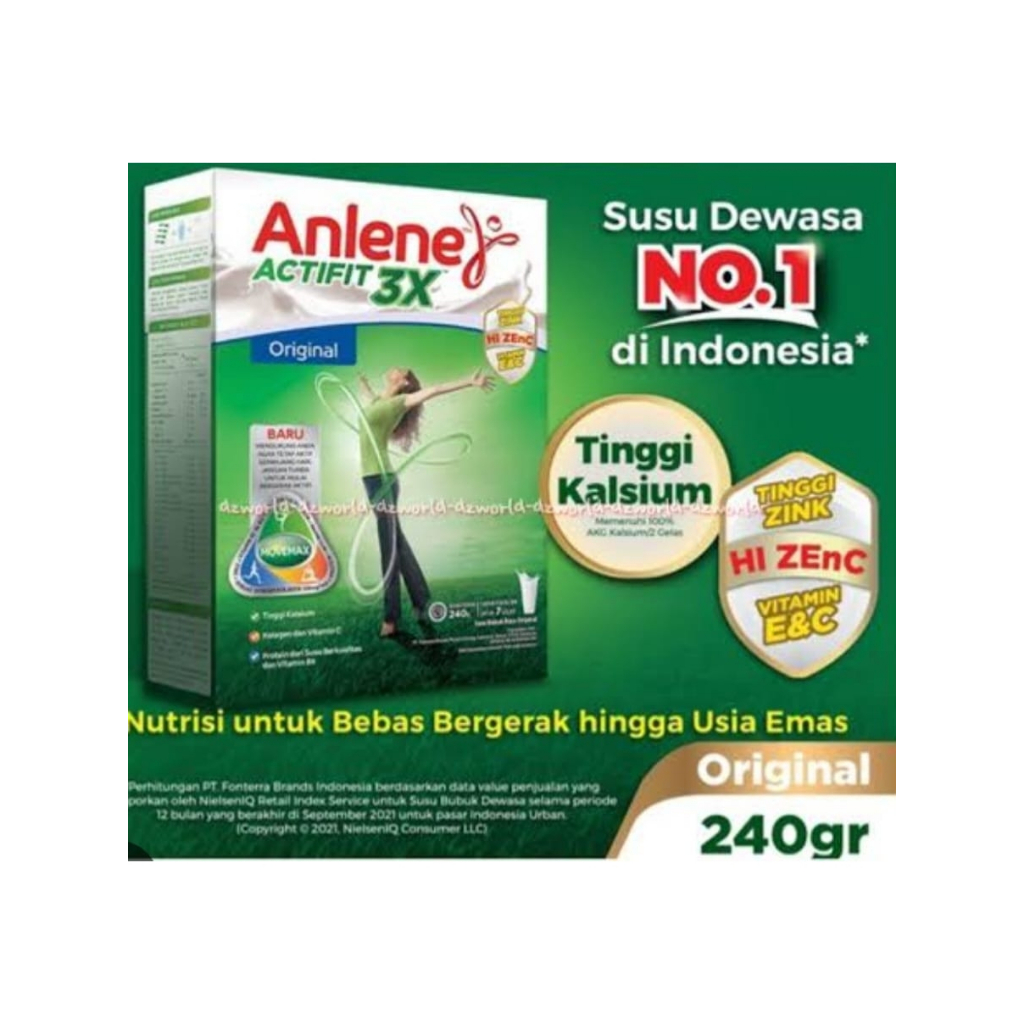Jual BACA DEKRIPSI PRODUK!!Anlene Actifit 3X Susu Bubuk Dewasa Cokelat ...