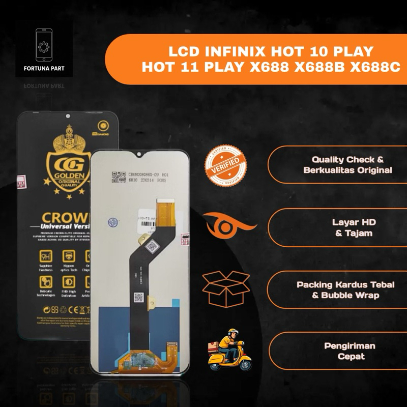 Jual LCD INFINIX HOT 10 PLAY HOT 11 PLAY X688 X688B X688C FULLSET ...