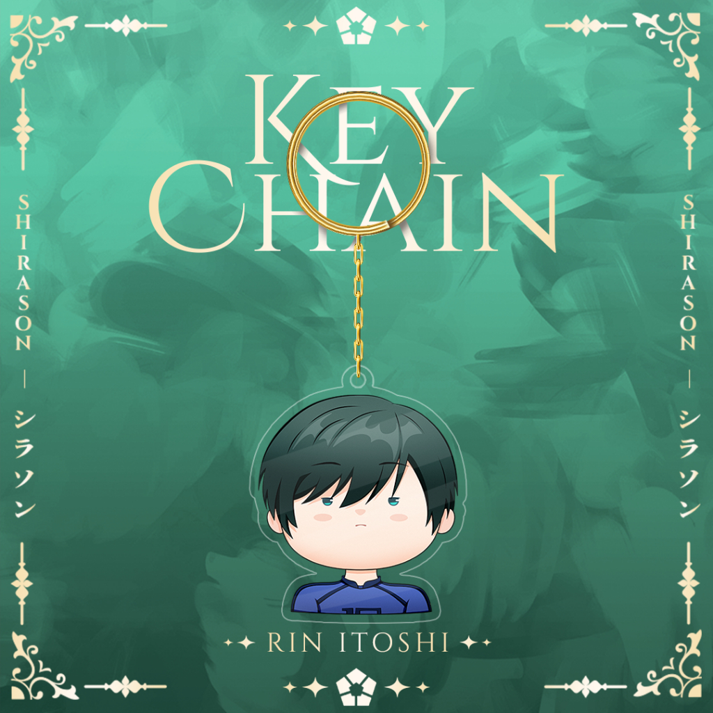 Jual Blue Lock - Rin Itoshi Key Chain | Gantungan Kunci (art by ...