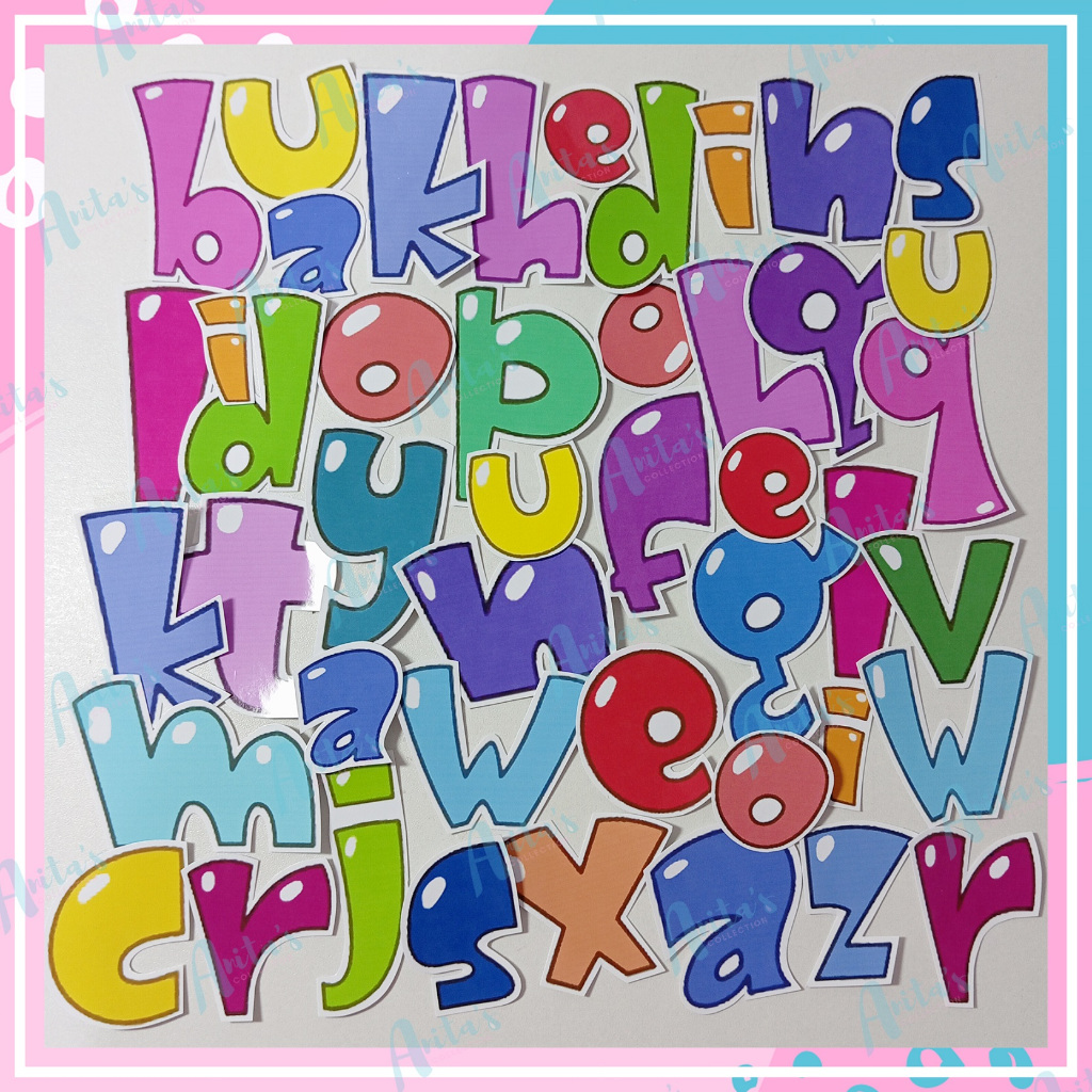 Jual 45 pc STIKER TEMA ALPHABET KECIL | STICKER HURUF | STIKER GLOSSY ...