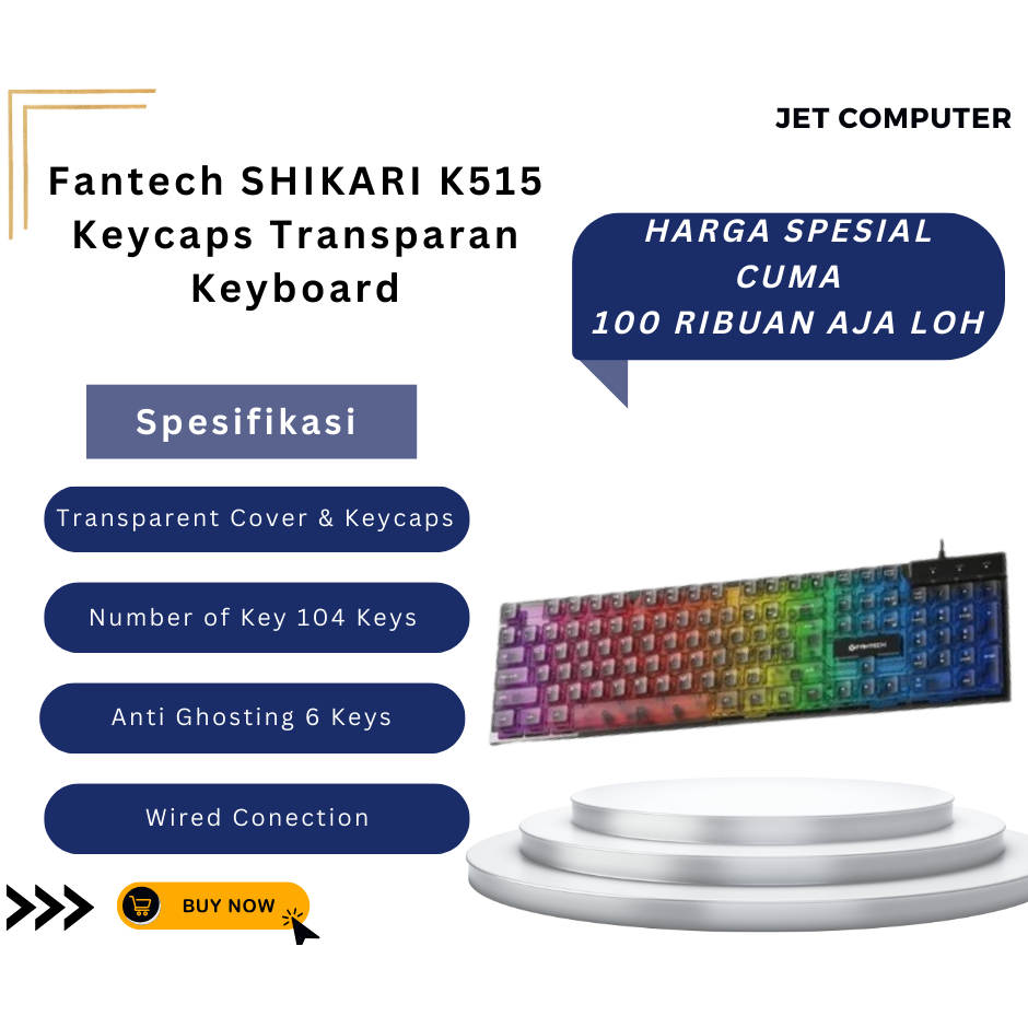 Jual FANTECH K515 SHIKARI RGB GAMING KEYBOARD | Shopee Indonesia