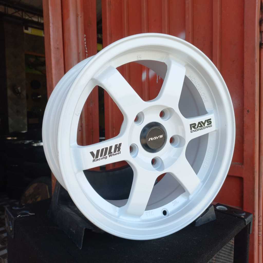 Jual VELG TE37 BTV VICTORY vcd 5x114 R15 WARNA PUTIH | Shopee Indonesia