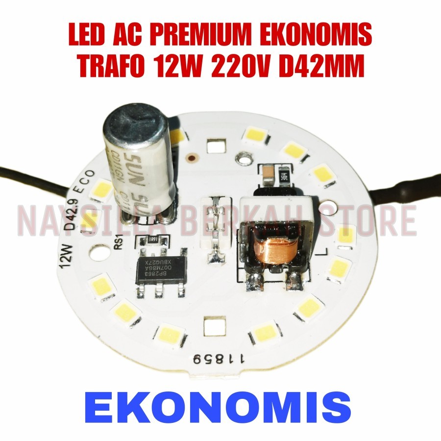 Jual PCB LED AC PREMIUM EKONOMIS TRAFO 12W 220V DIAMETER 42MM - PCB LED ...