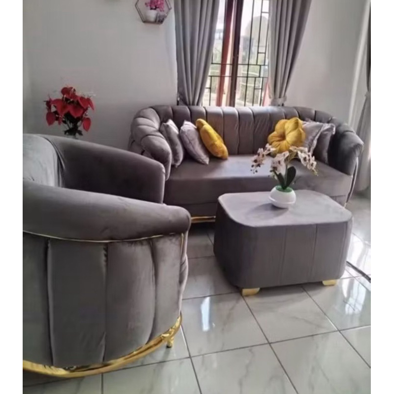 Jual Sofa set 321 plus meja motif (warna bisa request) | Shopee Indonesia