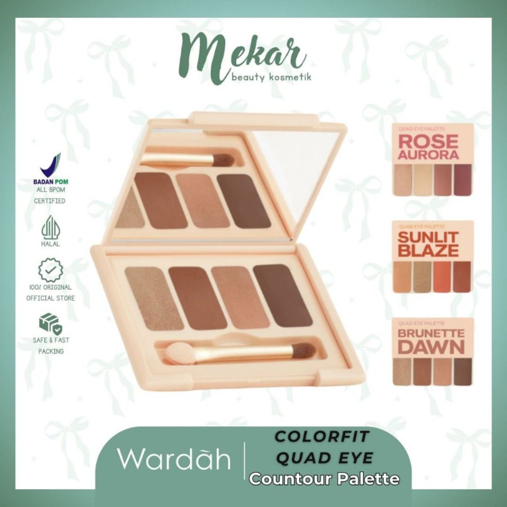 Jual WARDAH Colorfit Quad Eye Palette|Eyeshadow 4in1 | Shopee Indonesia