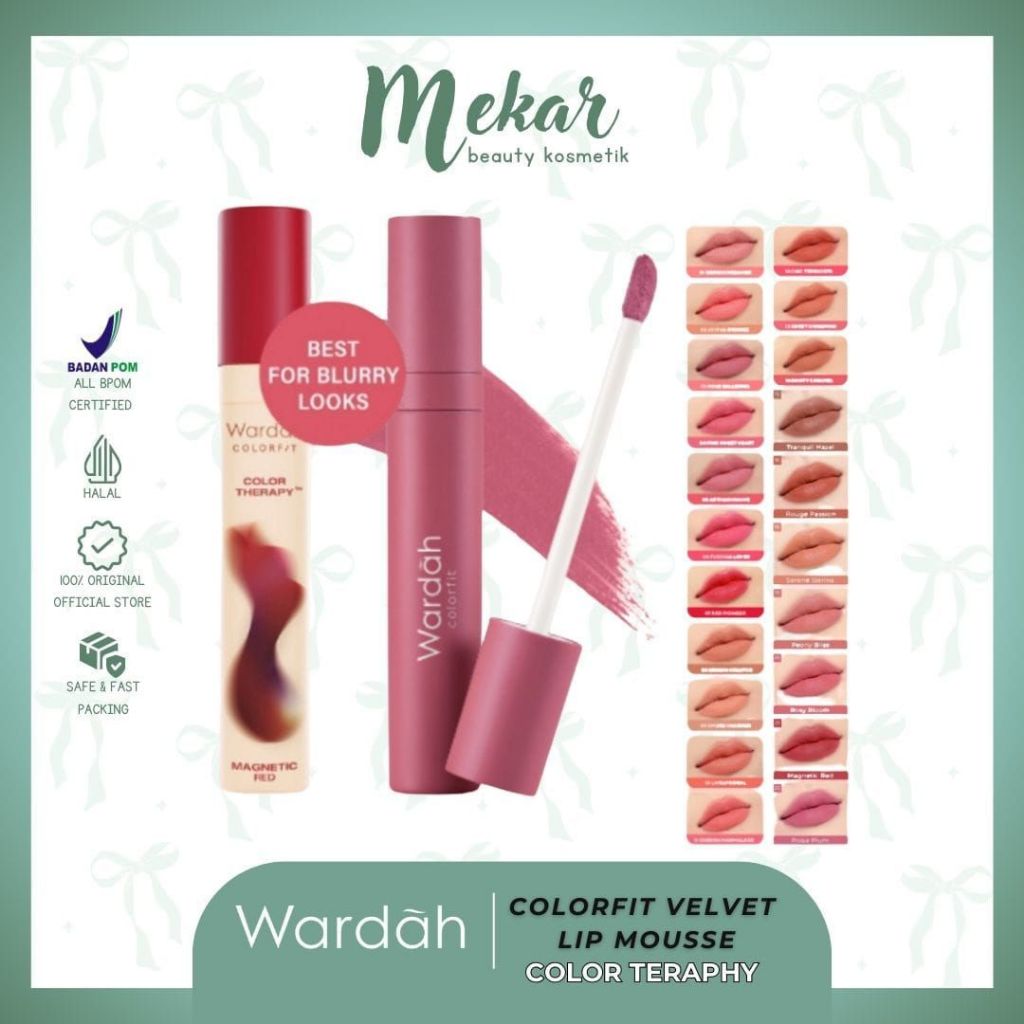 Jual WARDAH Colorfit Velvet Matte Lip Mousse Color Therapy- Lip Cream ...
