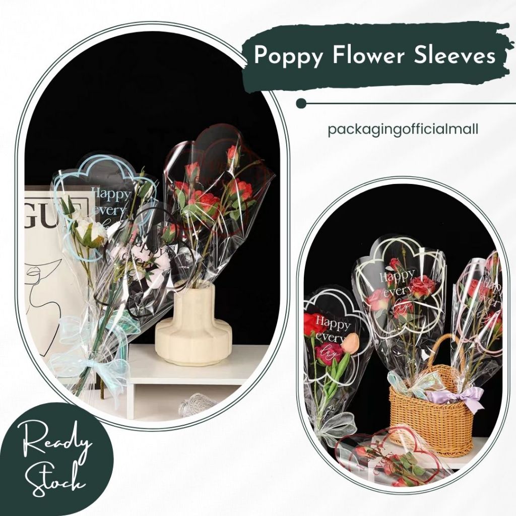 Jual POPPY FLOWER SLEEVES / KANTONG PLASTIK BUNGA / FLOWER SLEEVE ...