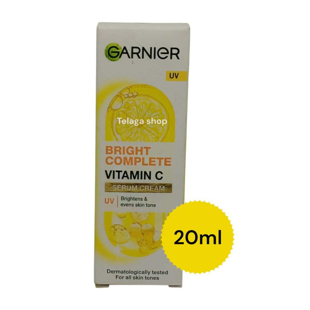 Jual Garnier Bright Complete Vitamin C Serum Cream UV 20 ml | Shopee Indonesia