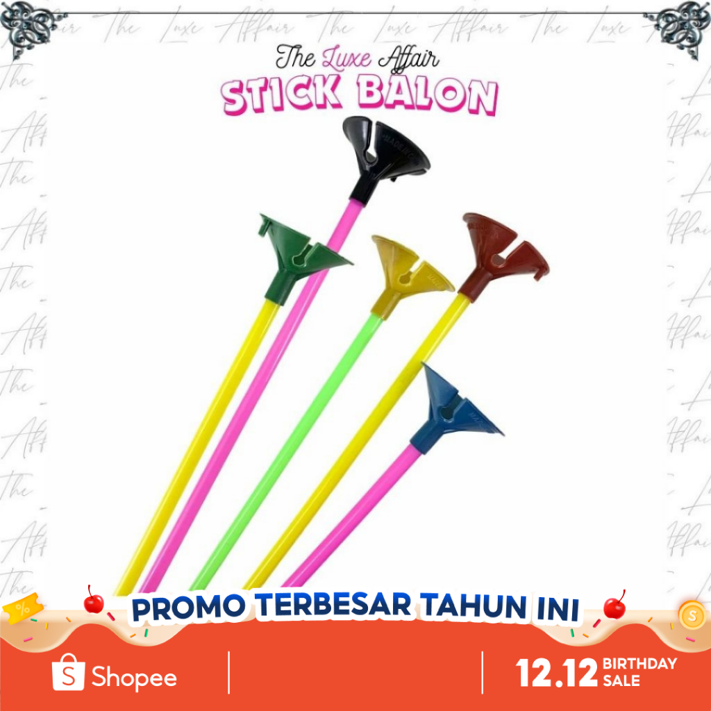 Jual stick balon ulang tahun 1 set cup tangkai balon ultah anak stik ...
