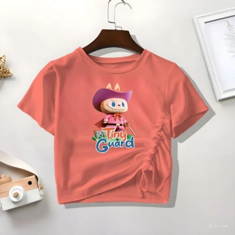 Jual Baju kaos labubu crop top anak perempuan import murah imut lucu ...