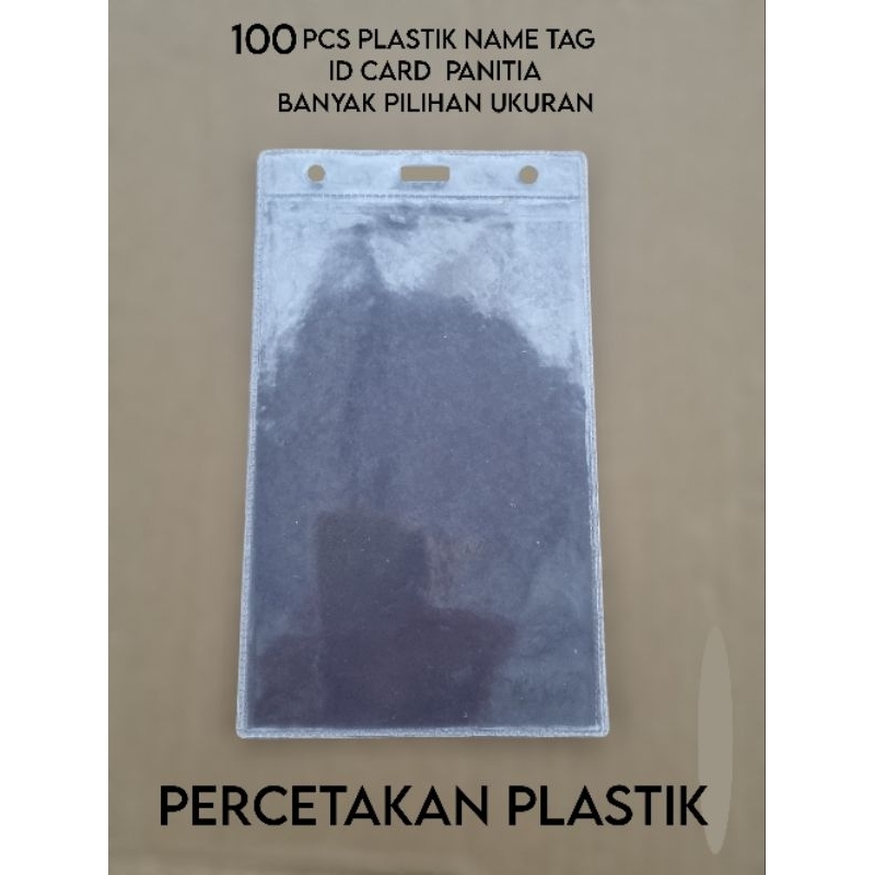 Jual PLASTIK PANITIA ID CARD NAME TAG 1PACK ISI 100PCS | Shopee Indonesia