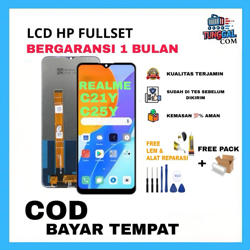 Jual LCD (ORIGINAL) OPPO REALME C21Y / C25Y FULLSET TOUCHSCREEN ORI ...