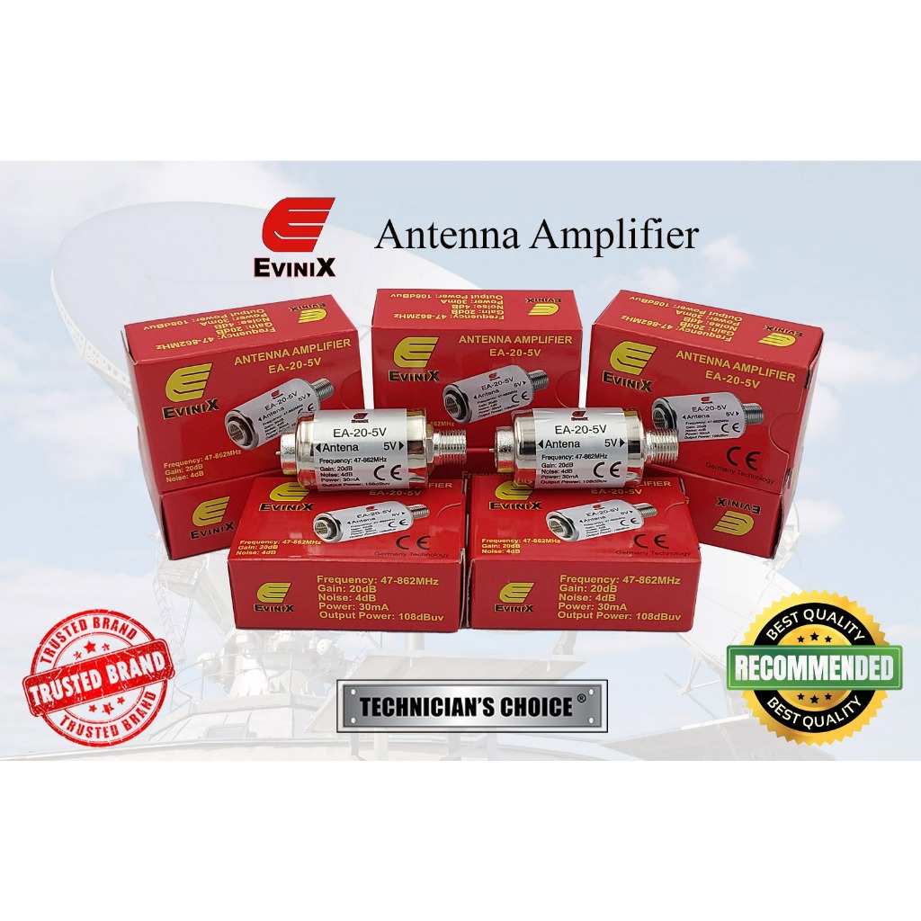 Jual Amplifier Antena TV Evinix EA 20-5V Booster Set Top Box Penguat ...