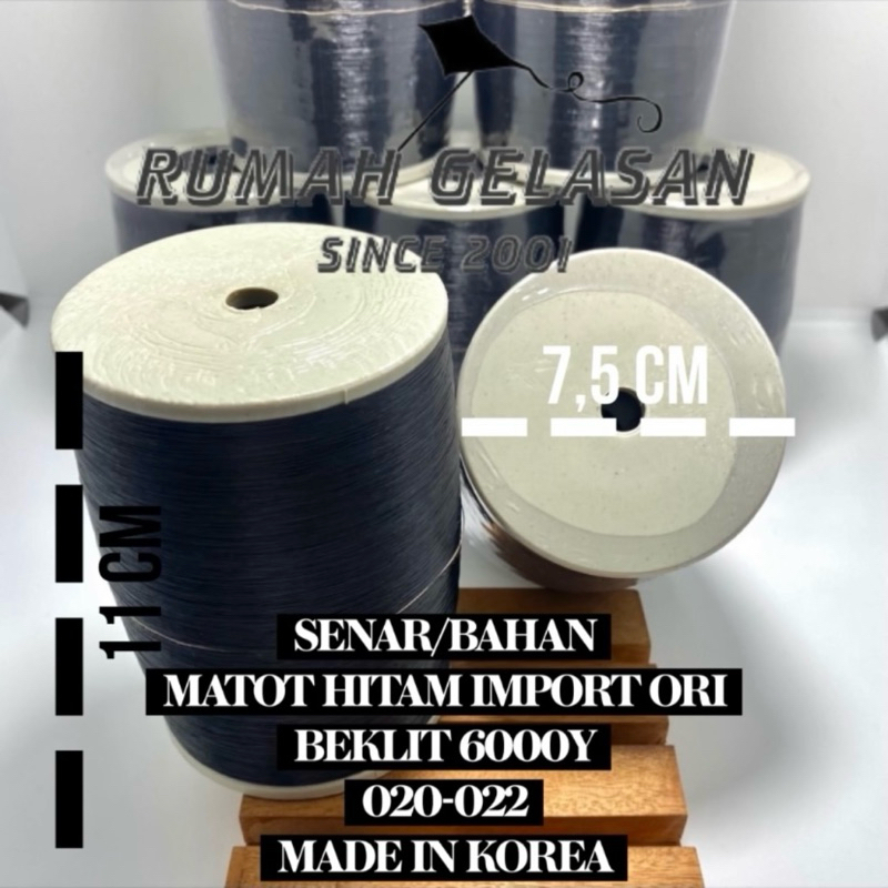 Jual BukanGelasan SENAR/Bahan 020/022 Matot Hitam ORI 6000Y BEKLIT ...