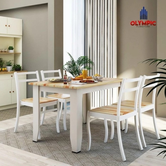 Jual Meja Makan 4 kursi DTM DELMA Meja Makan Murah | Shopee Indonesia